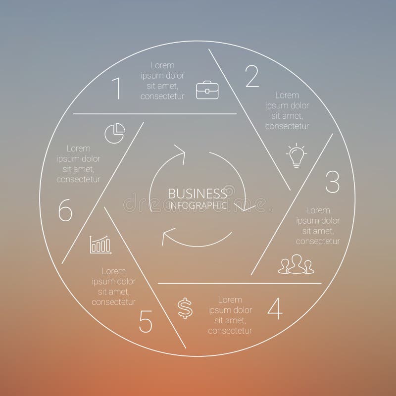 Circle Line Infographic, Graph, Diagram. Blur Stock Vector ...