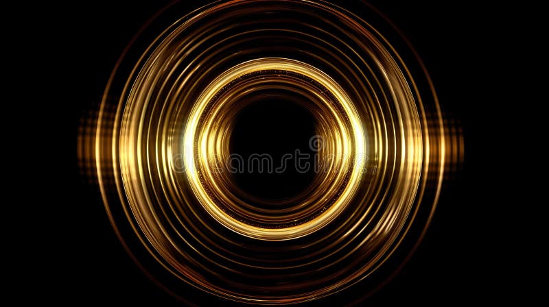 Circle Line Pattern Spin Gold Light Generative AI Stock Illustration ...