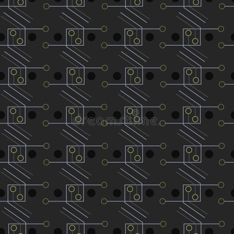 Circle and Line Seamless Pattern Stock Vector - Illustration of concept ...