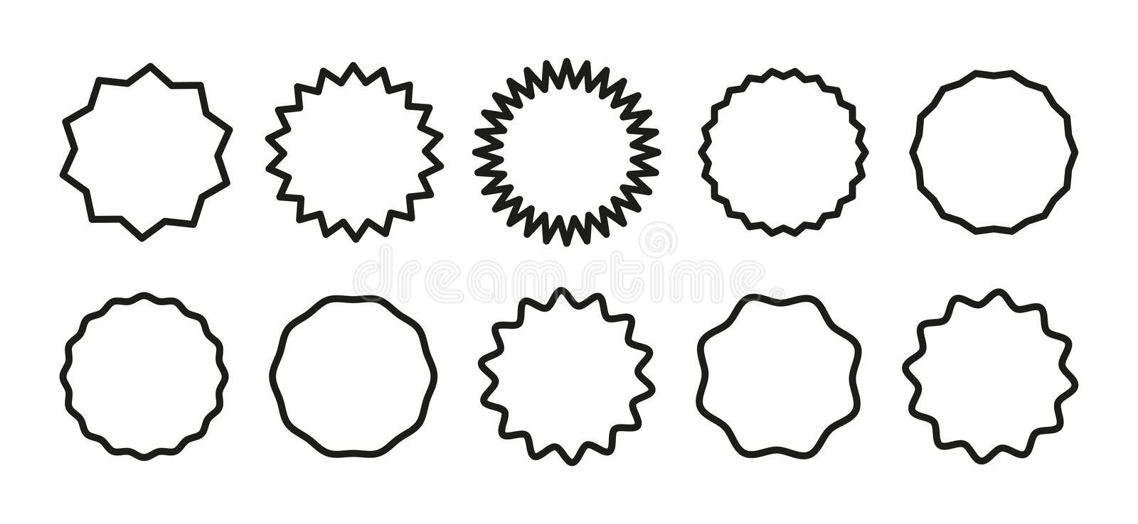 Circle Edge Wavy Stock Illustrations – 578 Circle Edge Wavy Stock ...