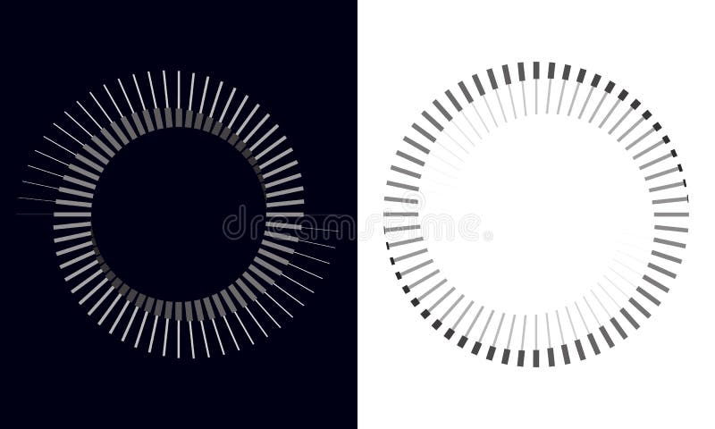 A Circle of Lines As an Endless Shape. Yin and Yang Symbol Effect Stock ...
