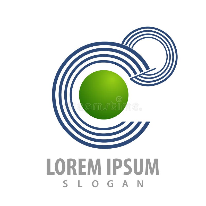 Circle Lines Letter C Concept Design. Symbol Graphic Template Element ...