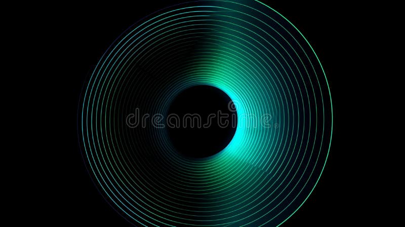 Circle Lines in Blue Green Color Generated by AI Tool. Stock Photo ...