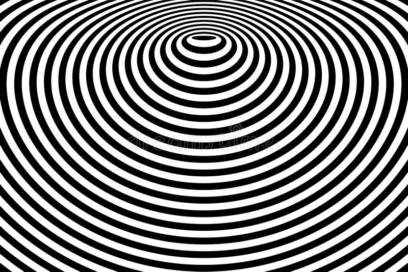 Circle Lines Pattern. Abstract Design. Convex Cone Shape Stock Vector ...