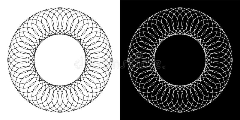Circle Lines Pattern. Circular Rotation Design Element Stock Vector - Illustration of ring ...