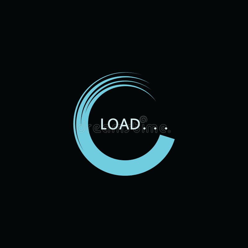 Circle Loading Logo Indicator Template Isolated Background Vector ...