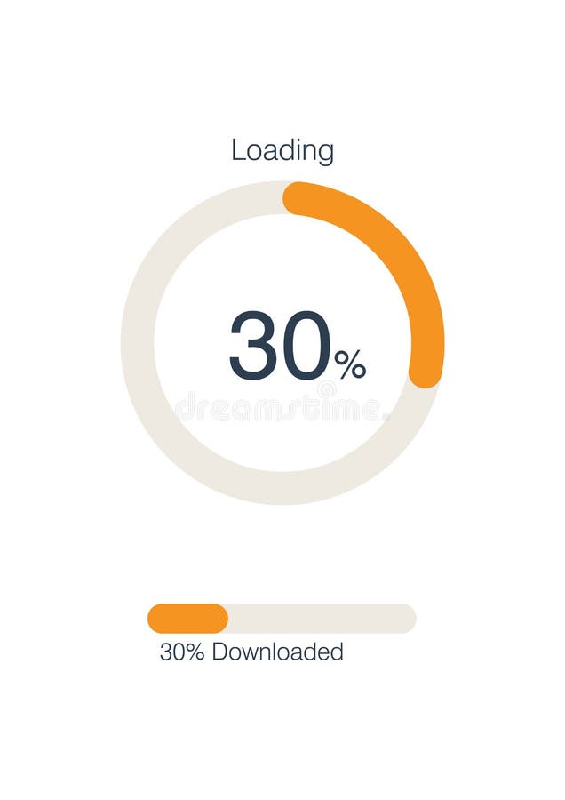 Circle Loading and Progress Bars Stock Vector - Illustration of ...