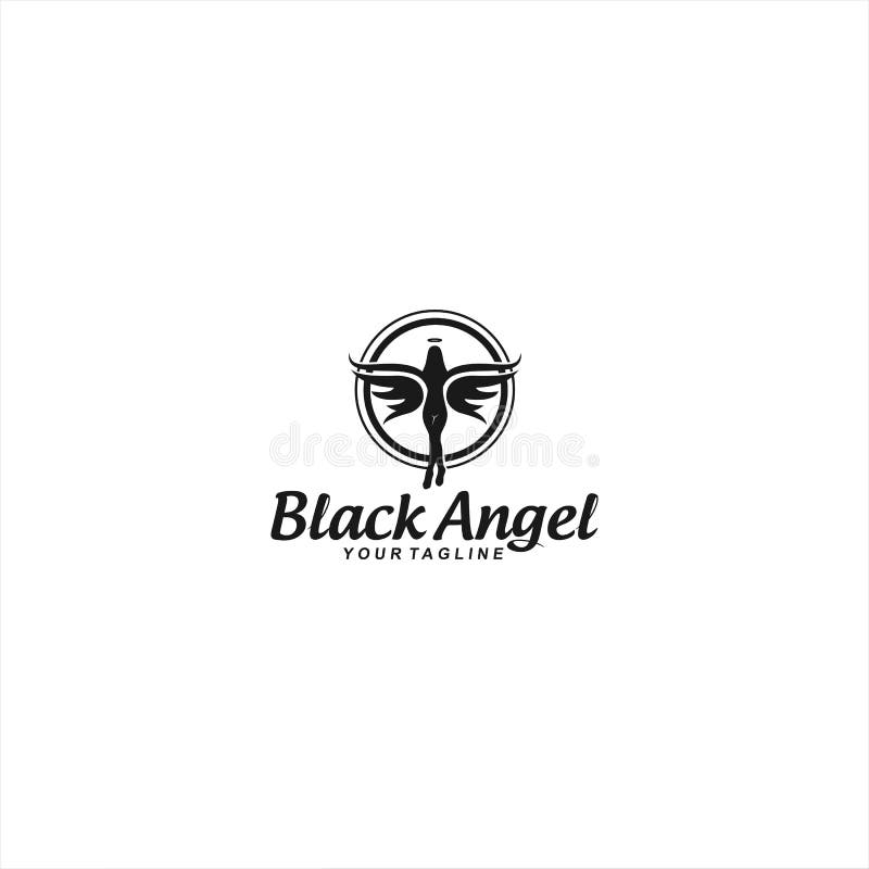 Black Angel logo template stock vector. Illustration of karaoke - 232550021