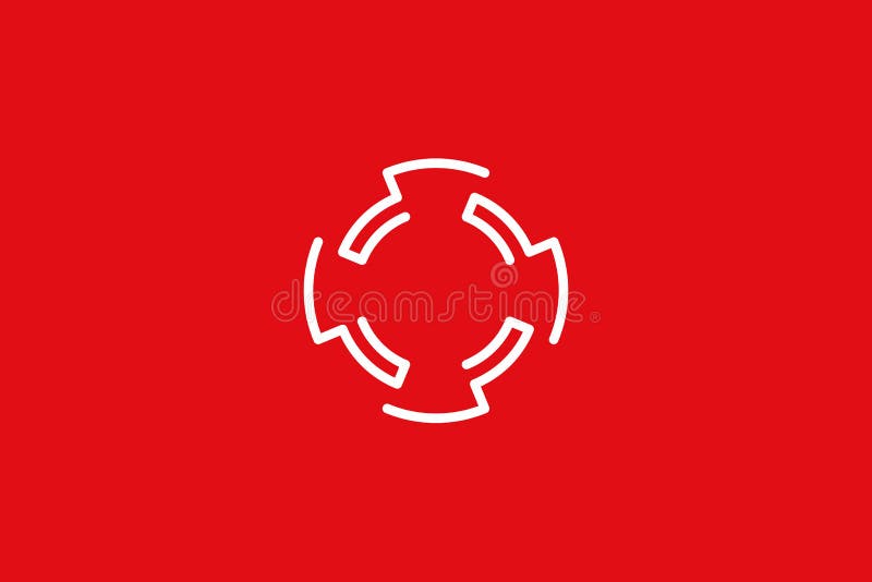 Circle cross logo stock vector. Illustration of corporate - 210514315