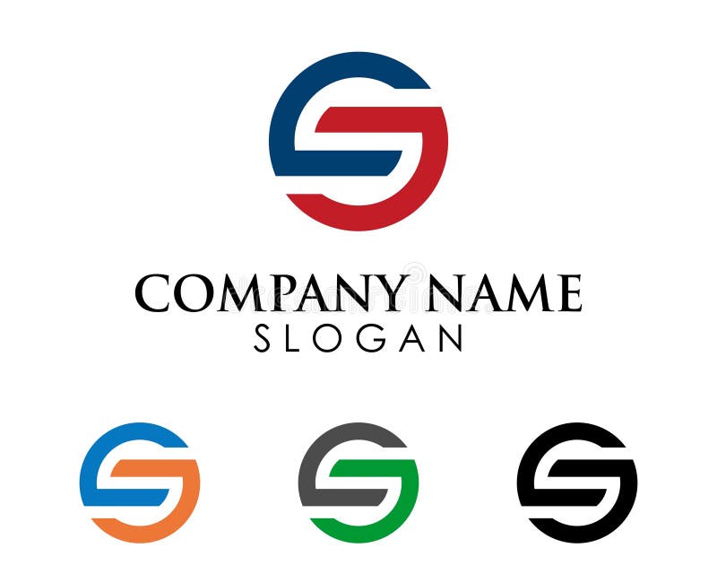 Circle Logo S Letter Template Stock Vector - Illustration of document ...