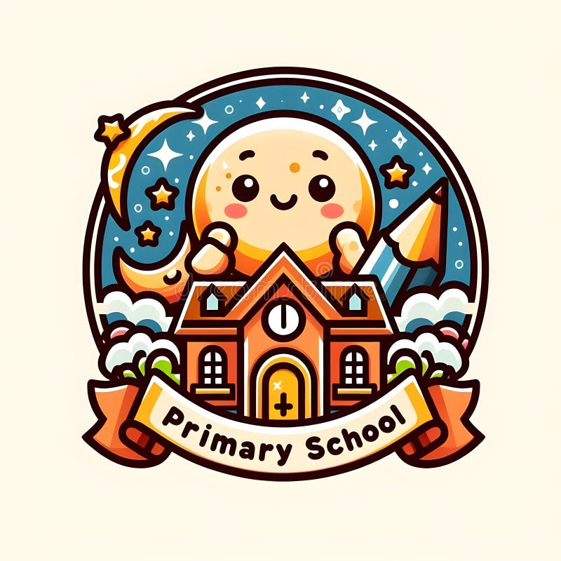 Circle Logotype Illustration of Children and Teachers Representing a ...