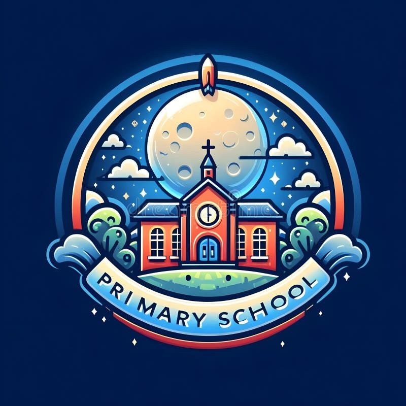 Circle Logotype Illustration of Children and Teachers Representing a ...