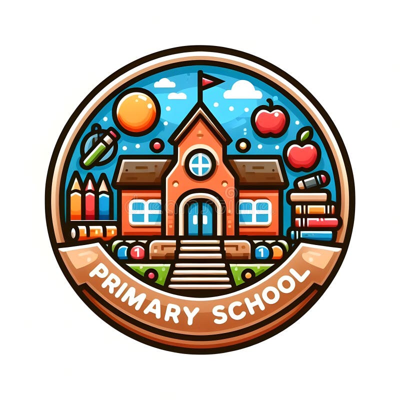 Circle Logotype Illustration of Children and Teachers Representing a ...