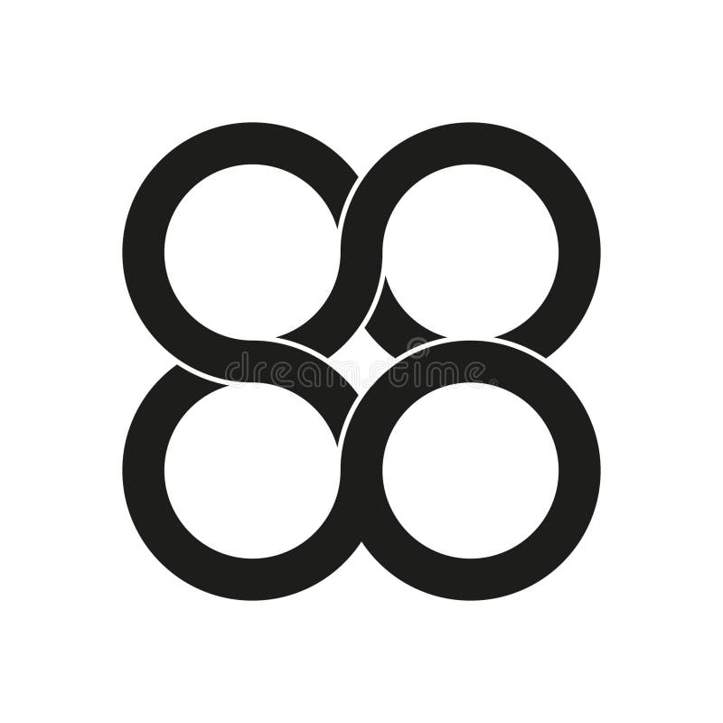 Circle Pattern Funnel. Geometric Circle Alignment. Simple Black Outline ...