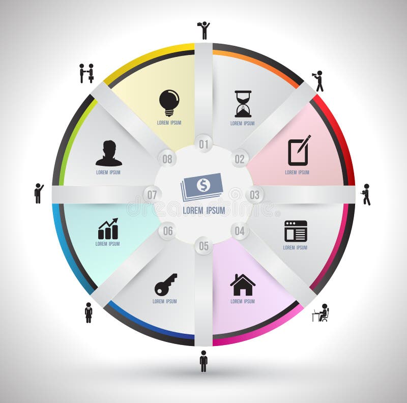 Circle loop with icons stock vector. Illustration of arrow - 43220440