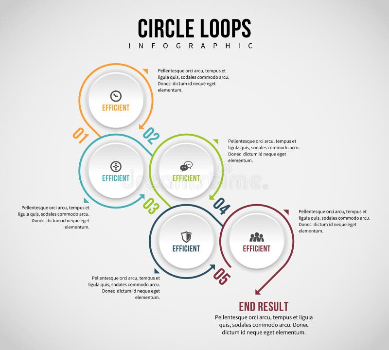 Circle Loops Infographic stock vector. Illustration of presentation ...