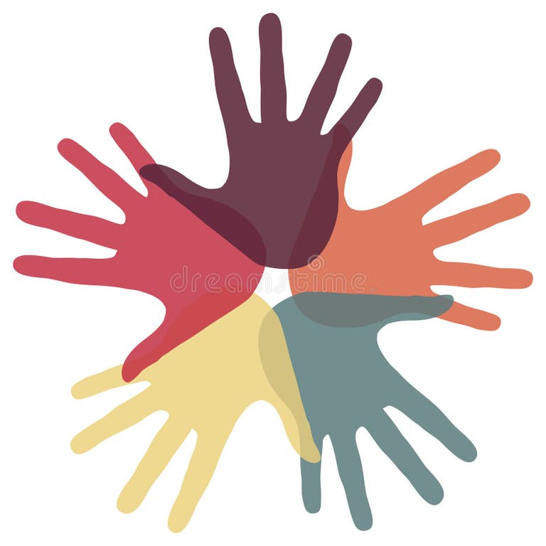 Overlapping Hands Stock Illustrations – 502 Overlapping Hands Stock ...