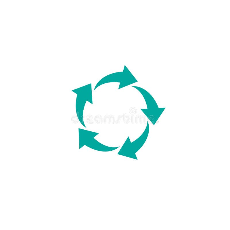 Circle Made of Arrows Burron. Refresh or Repeat Icon Stock Vector ...