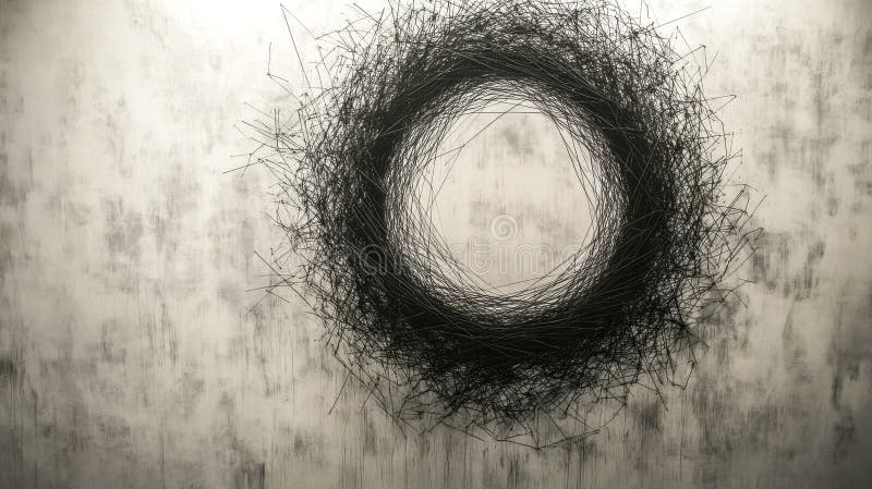 Circle Made of Disconnected Lines Creating an Illusion of Depth on ...