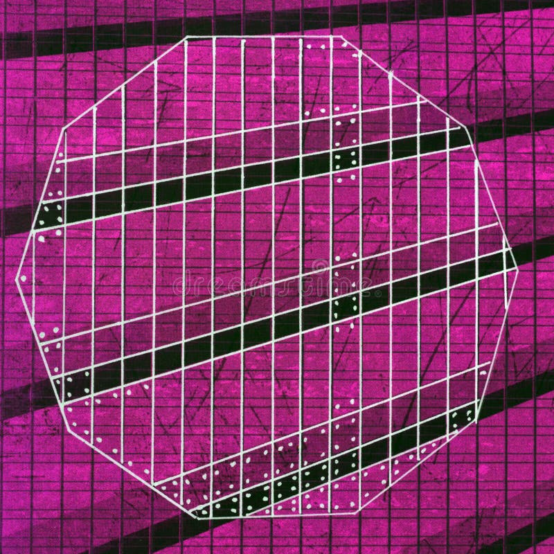 A Circle Made of Eight Lines on Patterned Paper. Stock Illustration ...