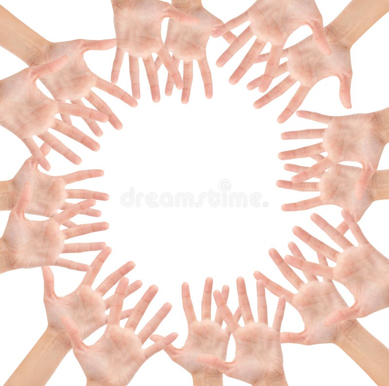 Circle made of hands stock image. Image of creativity - 24608793
