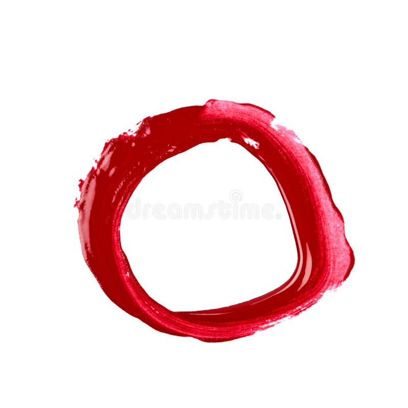 Circle Made with a Paint Stroke Isolated Stock Photo - Image of paint ...