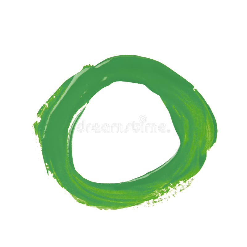 Circle Made with a Paint Stroke Isolated Stock Photo - Image of ...