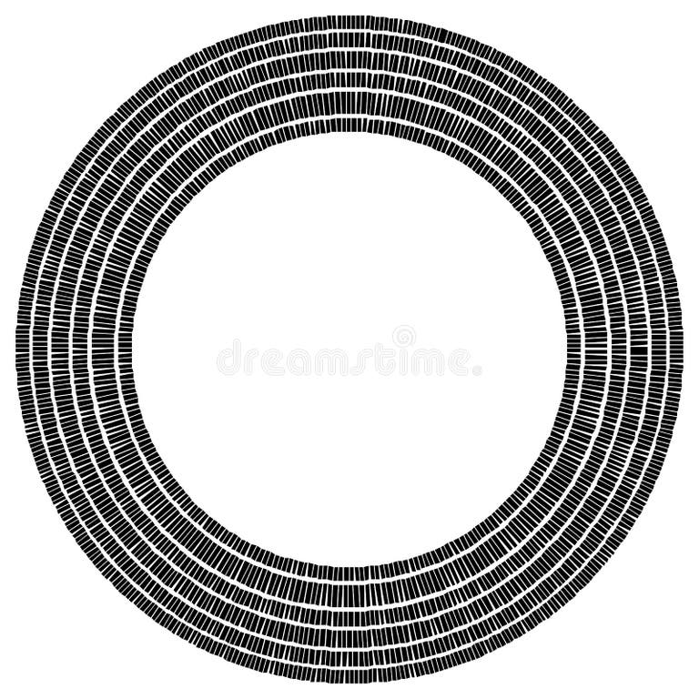 Circle Made of Rectangles. Irregular Circular Element Stock Vector ...
