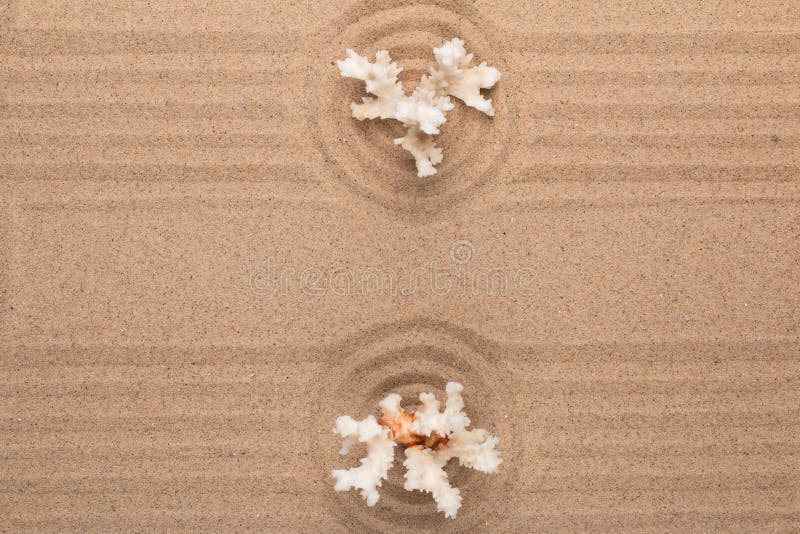 Two Concentric Circle and Lines on the Sand, with a Place for Designer ...