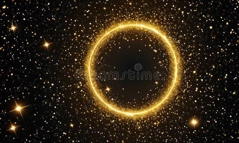 A Circle is the Main Focus of this Image, with a Few Stars Scattered ...