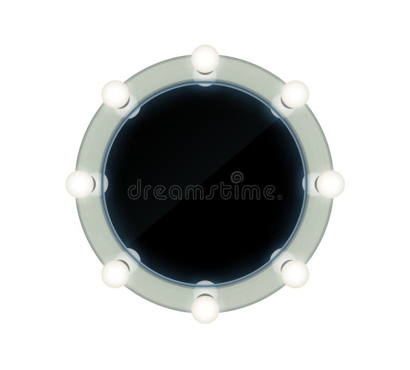 Circle Makeup Mirror Composition Stock Vector - Illustration of perfume ...