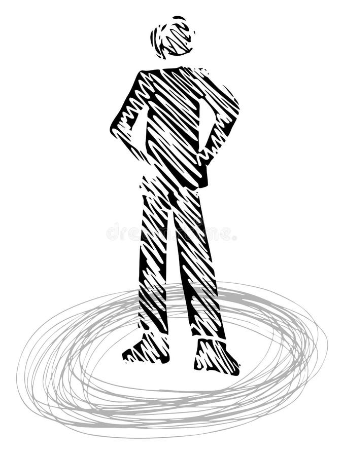 Circle man stock vector. Illustration of design, hand - 33823647