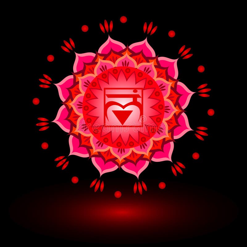 Muladhara chakra stock vector. Illustration of meditation - 48062679