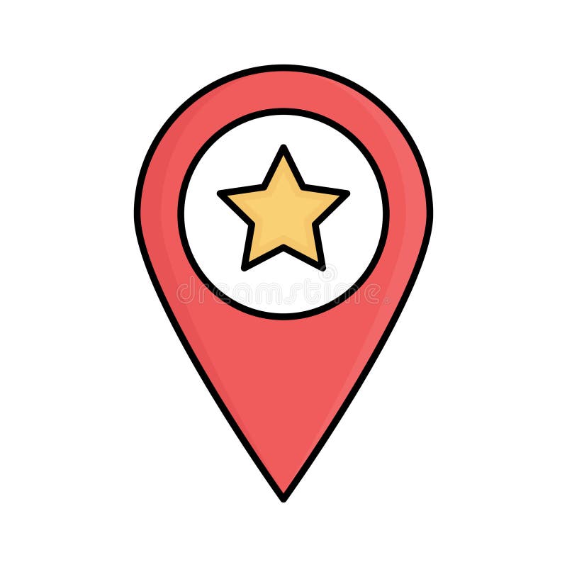 Circle Map Pin Line Vector Icon Which Can Easily Modify or Edit Stock ...