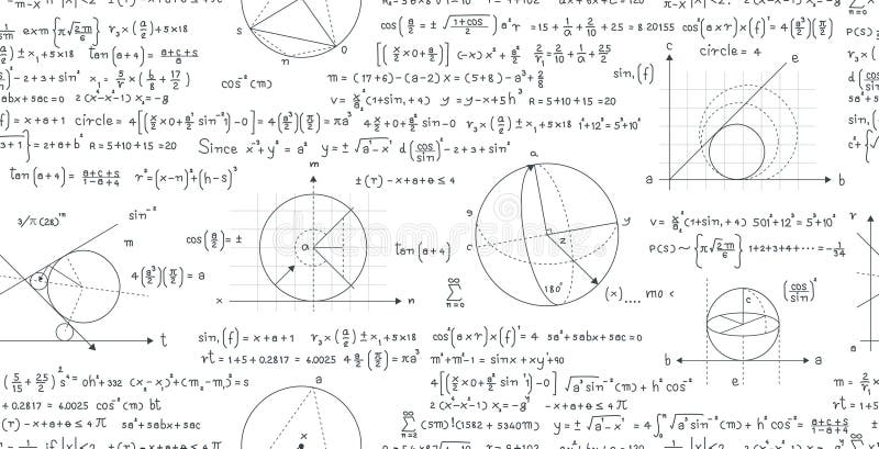 Seamless math formulas. stock vector. Illustration of success - 324045449