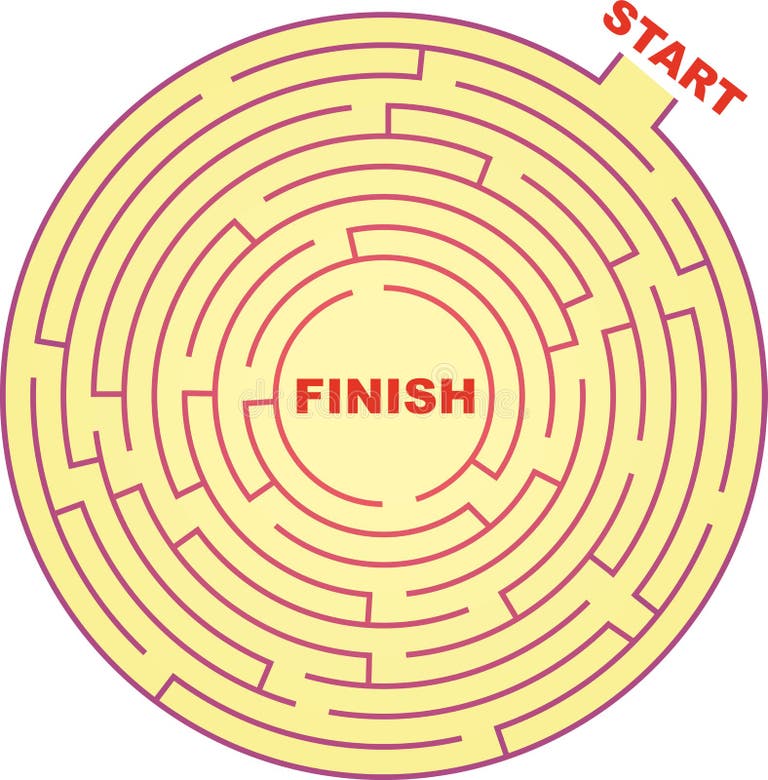 Maze Circle Answer Stock Illustrations – 670 Maze Circle Answer Stock ...