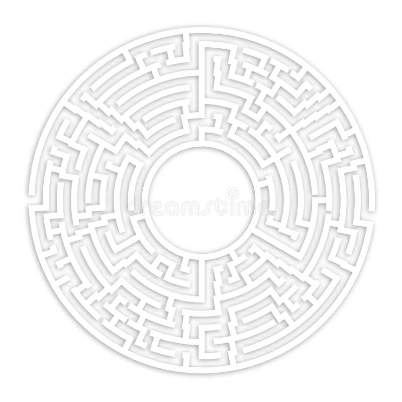 Circle Maze BG Design. Making Decision Concept Stock Vector ...