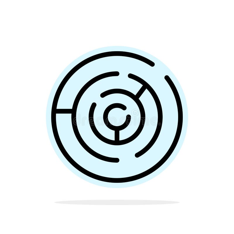 Circle, Circle Maze, Labyrinth, Maze Abstract Circle Background Flat ...