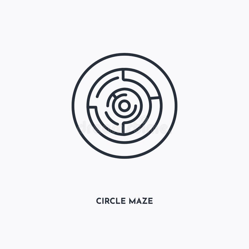 Maze Outline Icon. Isolated Line Vector Illustration from People Skills ... Maze Outline Icon. Isolated Line Vector Illustration from People Skills ...