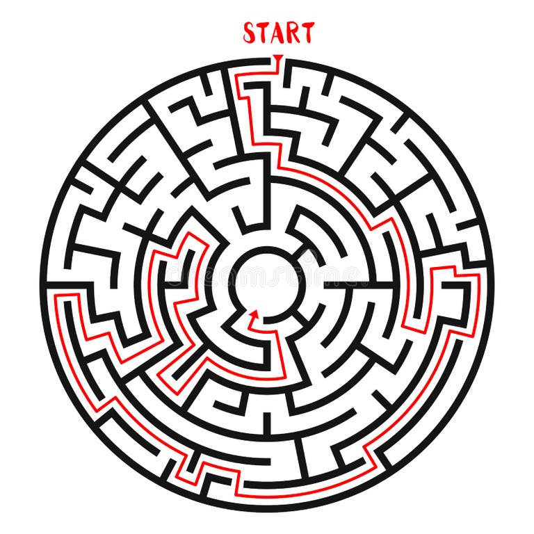 Circle Maze Vector Stock Illustrations – 28,906 Circle Maze Vector ...