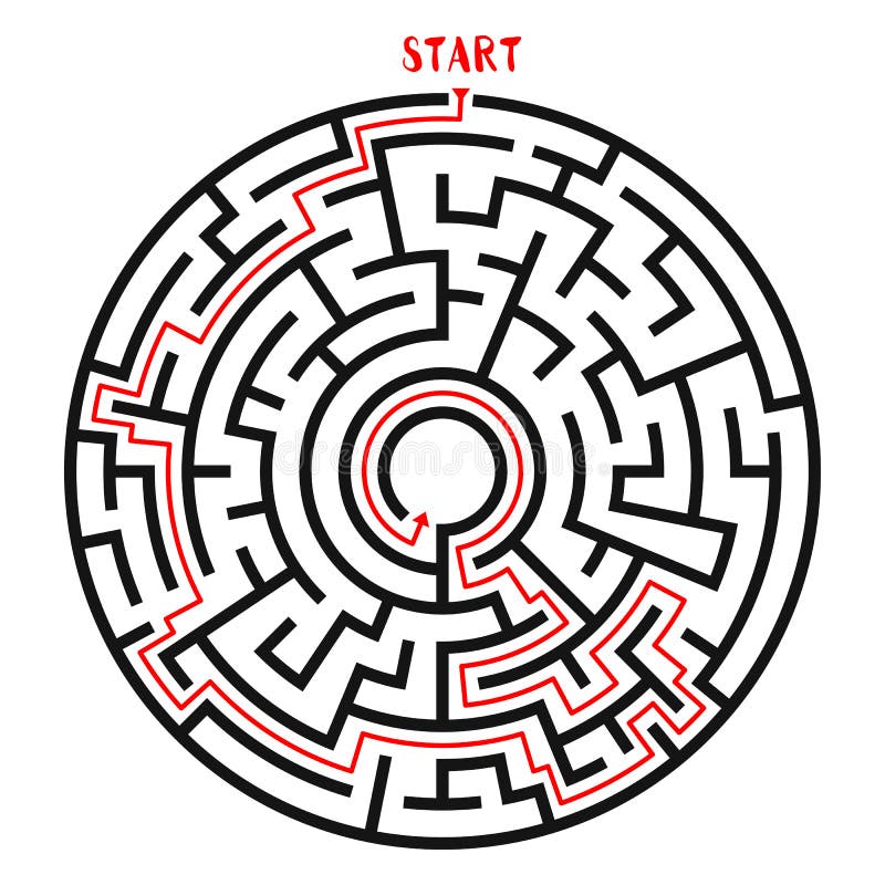 Circle Maze Vector stock vector. Illustration of choose - 88202513