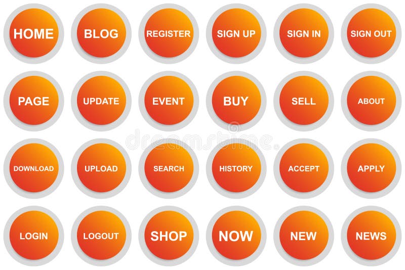 Circle Menu Button for Website or App. Stock Vector - Illustration of ...