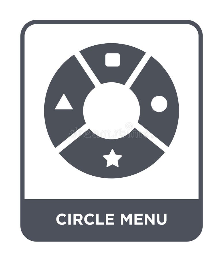 Circle Menu Icon in Trendy Design Style. Circle Menu Icon Isolated on ...