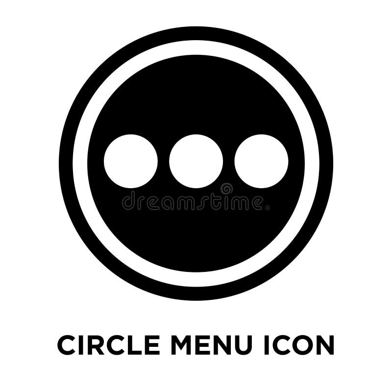 Circle Menu Icon Vector Isolated on White Background, Logo Concept of ...
