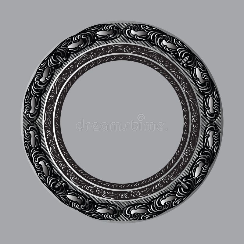 Circle metal frame stock vector. Illustration of deco - 249522365