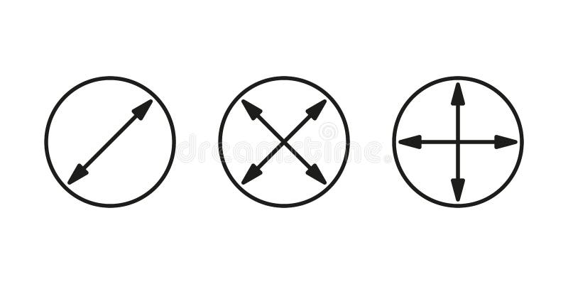 Circle Meter, Size Area Icon Set. Measuring Surface Dimension Sign ...