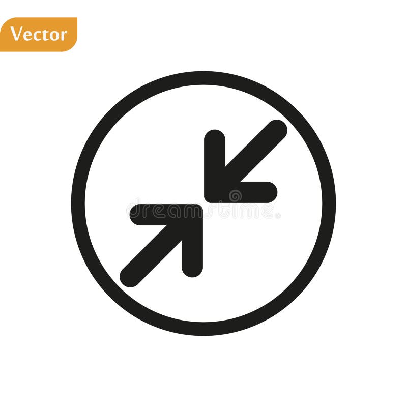 Circle, Minimize Icon Vector, Minimize Solid Illustration, Pictogram ...