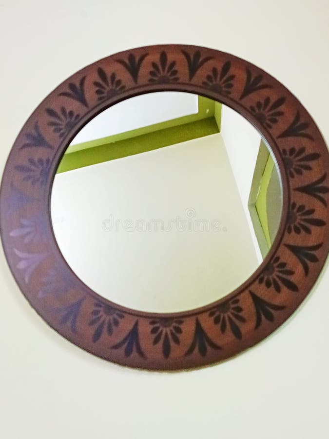 Circle mirror stock image. Image of circle, drwingroom - 364117625
