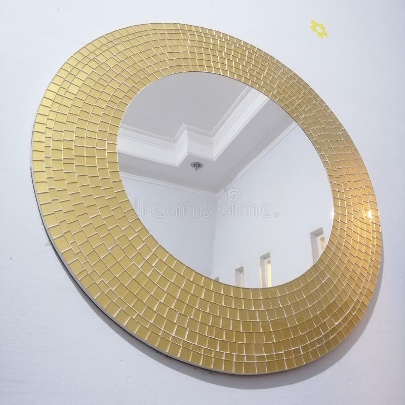 Circle Mirror with a Simple Design Stock Photo - Image of mirror ...