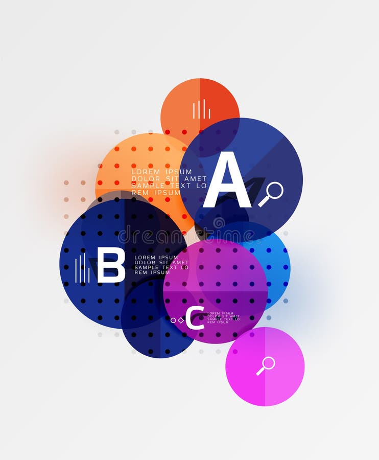 Circle Modern Geometry Infographic Background Stock Illustration ...